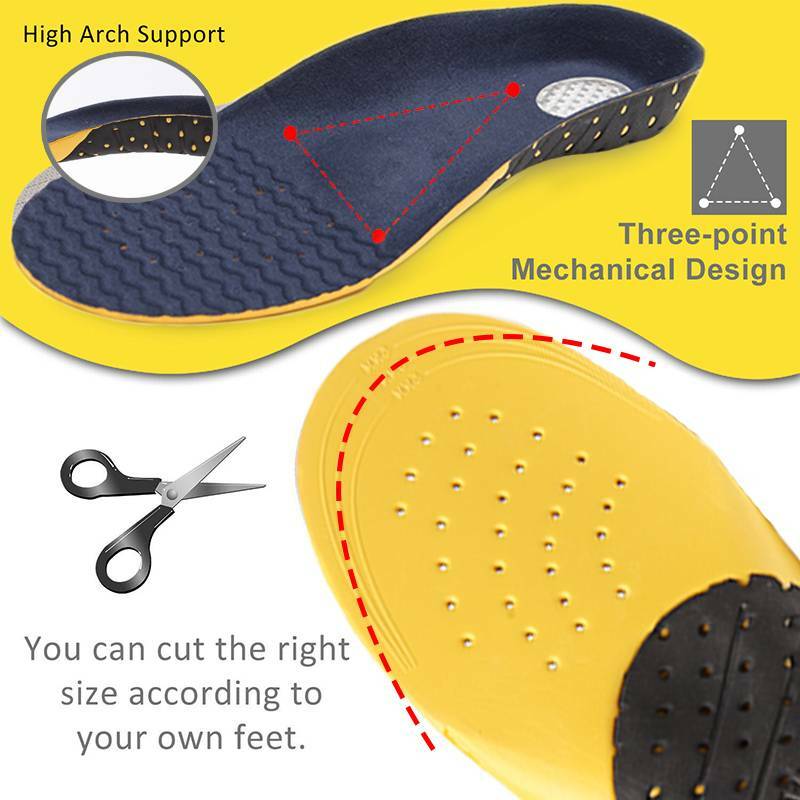 Orthotic Insoles Shoes Arch Support Pain Relief Orthopedic Inner Sole ...