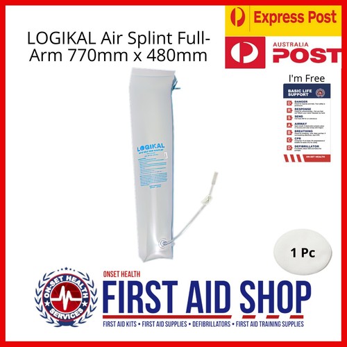 LOGIKAL Air Splint Full-Arm 770mm x 480mm + FREE CPR CARD - First Aid ...