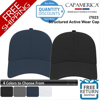 🔥 Cap America Men Structured Active Wear Hat Six-panel, Mid-profile Cap ...