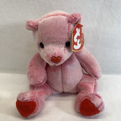 TY Beanie Baby ROMANCE the Valentines Day Bear Plush (7 inch) Stuffed ...