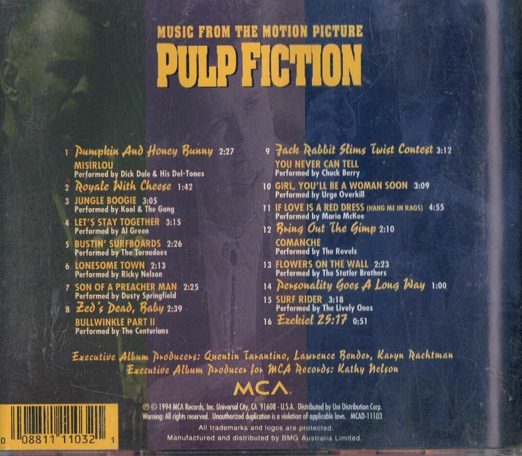 Pulp Fiction [Music from the Motion Picture] by Various Artists CD ...