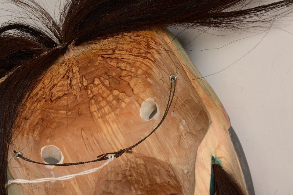 Kwakwaka'wakw Carved Gwanis Mask, Grouse Mask 2001 by Simon Dick | eBay