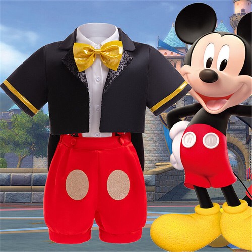 Kind Jungen Mickey Maus Cosplay Kostüm Fasching Karneval Party Anzug ...