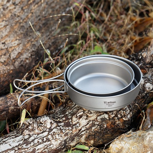 Lightweight and Portable Titanium Frying Pan for Outdoor Hiking and ...