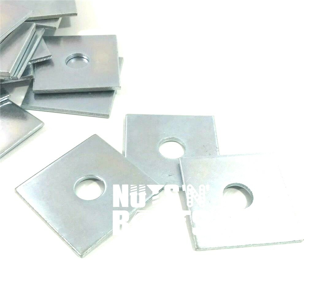 M10 & M12 50mm x 50mm x 3mm THICK SQUARE PLATE WASHERS ZINC PLATED ...