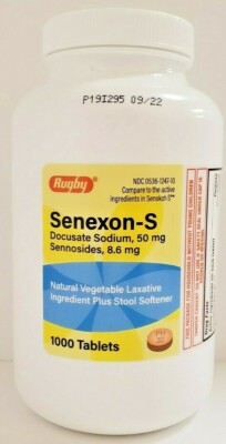 Rugby Senexon S Senna & Dousate Sodium 1000ct (Generic Senokot S) -Exp ...