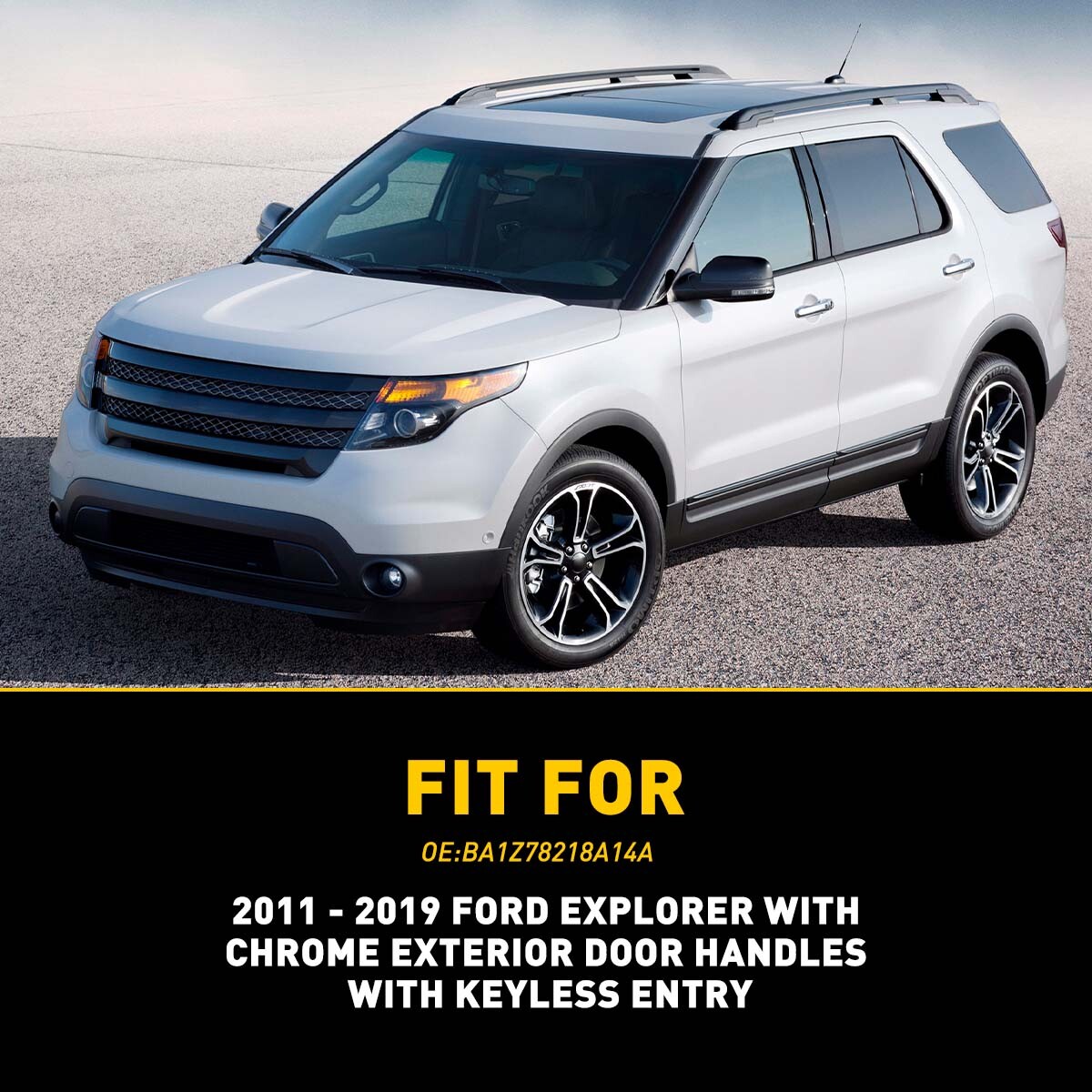 For Ford Explorer Front Driver Chrome Exterior Door Handle Lock ...