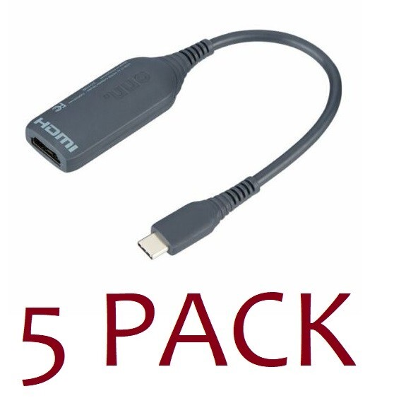 5 Pack Onn USB-C to HDMI Adapter 4" Supports up to 4k HDMI at 30 Hz ...