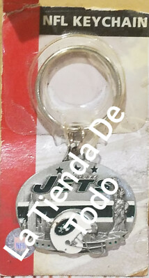 2003 FOOTBALL TEAM PEWTER KEYCHAIN KEY CHAIN RING FOR JETS NEW YORK ...