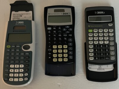 Texas Instruments Lot Of Three Calculators TI-30Xa TI-30XIIS TI-30XS ...