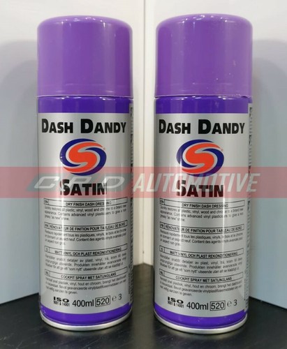 2 x AUTOSMART SPRAY *DASH DANDY* DASHBOARD TRIM COCKPIT INTERIOR SATIN ...