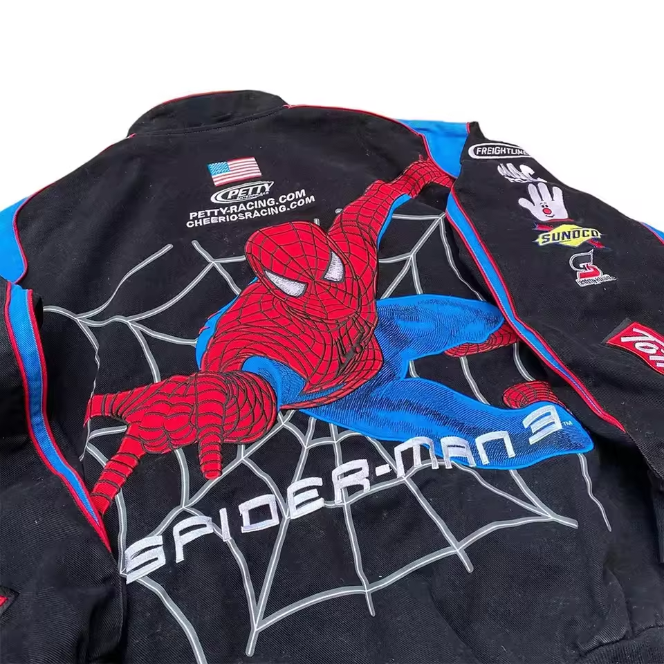 Vintage JH Designs Spider-Man 3 Bobby Lobonte Nascar Jacket w/ Printed ...