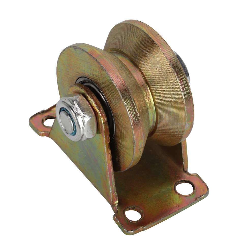 8Pcs 2inch Sliding Gate Roller Steel Wheel V Groove Caster Rolling ...