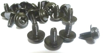 100x M3x6mm black screw with attached washer m3 6mm | eBay UK