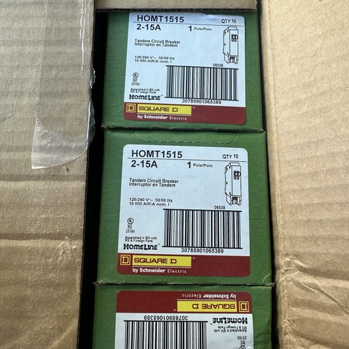 (10x) Square D HOMT1515 2-15A, Single-Pole Tandem, 120/240V, Circuit ...