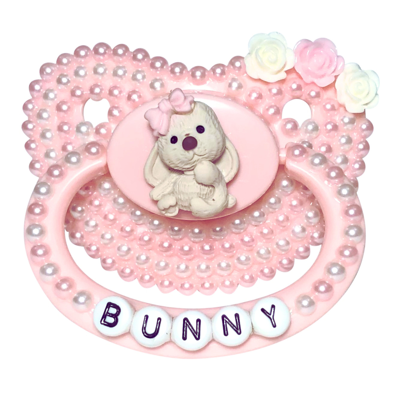 Baby Bear Pacis Adult Pacifier "Bunny" Pink Adult Paci (DDLG/ABDL ...