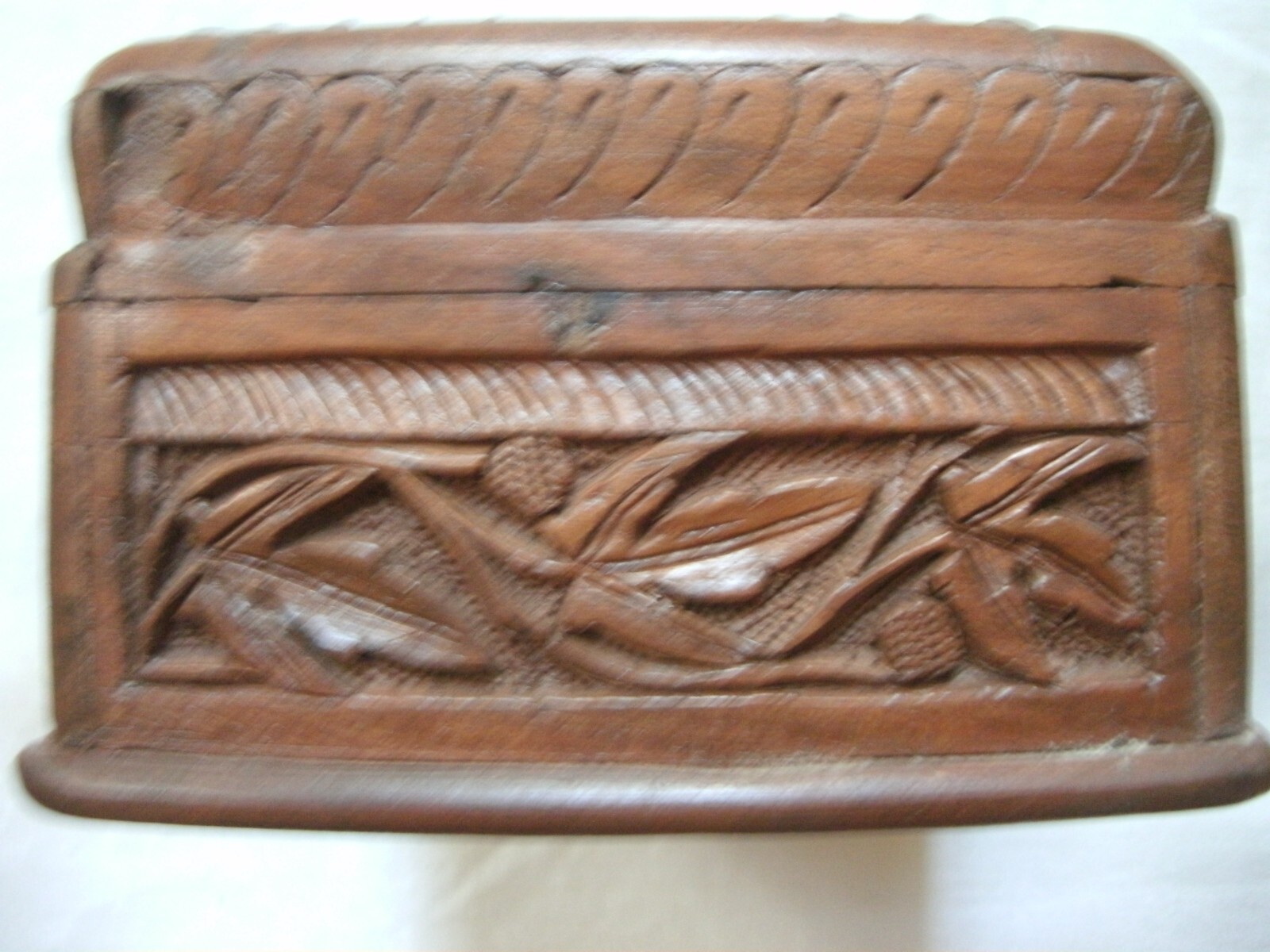 Carved Wooden Box with Lid and Hidden Opening | eBay