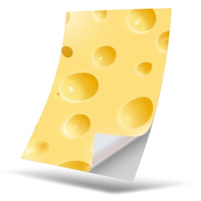 1 x Vinyl Sticker A4 - Swiss Cheese Effect Food #3184 | eBay UK