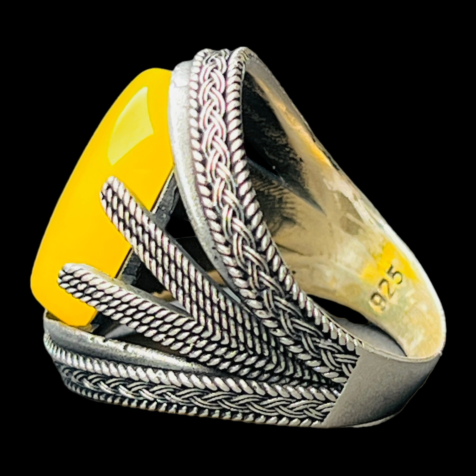 Amulet Taweez for Protection Men Ring Natural Big Sharf Shams Dua ...