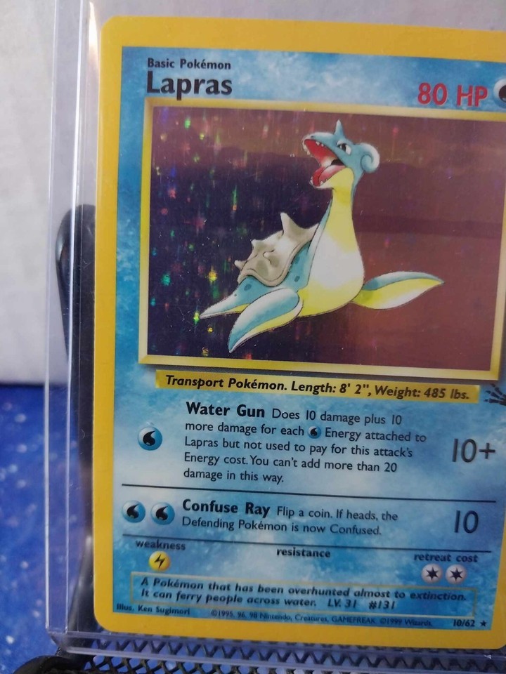 Lapras Holo Rare 10/62 Fossil FO Pokemon TCG 1995 VG+ Lightly Played | eBay
