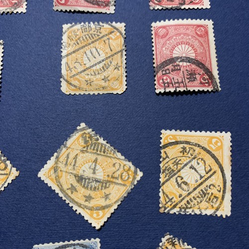 JAPAN STAMPS LOT SON CANCELS, BEAUTIFUL COLLECTION OF UNIQUE POSTMARKS ...