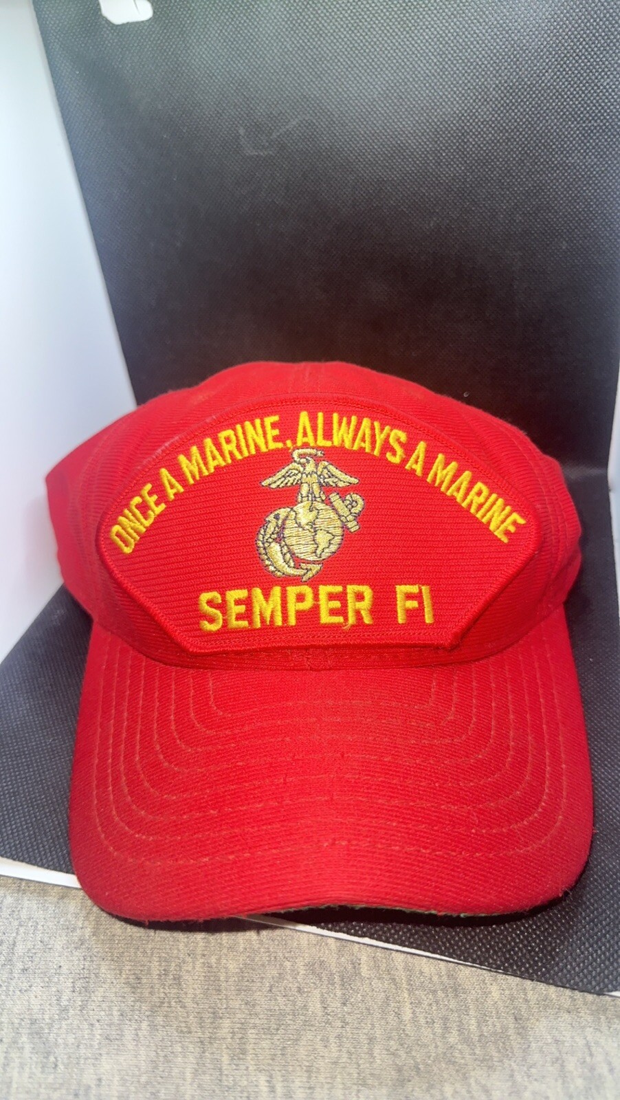 Vintage US Marine Corps USMC Hat Patch Eagle Crest Sn… - Gem