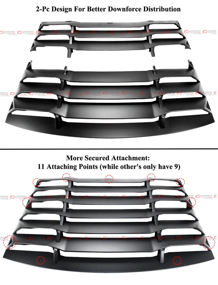 For 11-23 Charger R/T SRT Hellcat 2pc Style Rear Window Windshield ...