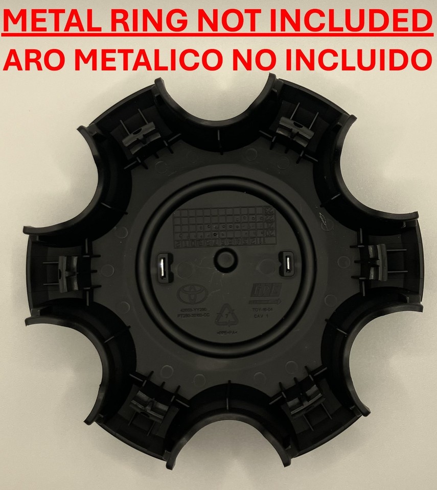 Toyota Genuine Tacoma Center Cap, PT280-35160-02, Matte Black, 1 EA ...