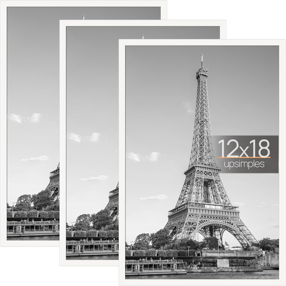 24X32 Poster Frame Black 3 Pack, Scratch-Proof Picture Frames 24 X 32 ...
