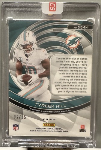 2023 Panini Spectra - Tyreek Hill Signatures Neon Pink Prizm #SIG-THI ...