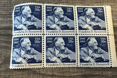 Lot of 6 Franklin D. Roosevelt USA Postage 20 Cent Stamps Unused #101a ...