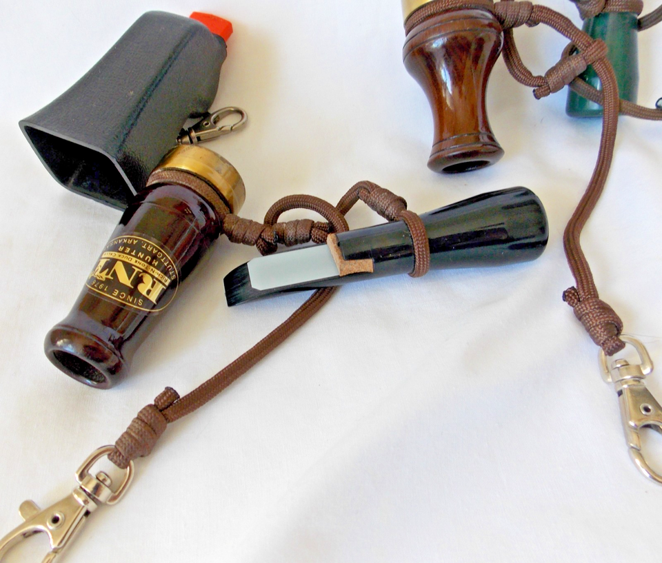 DUCK CALL GROUP OF 3--RNT--QUACK HEAD--ECHO CALLS--PLUS MEGA WHISTLE | eBay