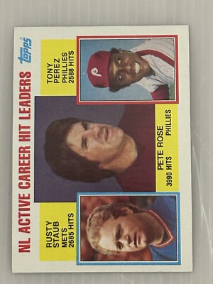 1984 Topps - Career Leaders #702 Pete Rose, Tony Perez, Rusty Staub | eBay