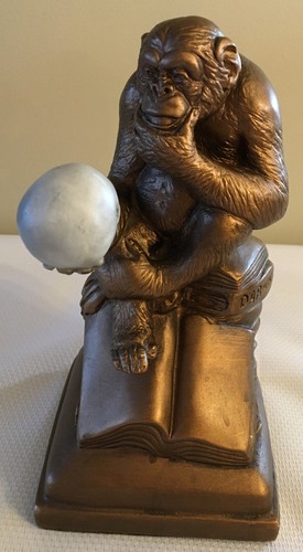 Darwin Thinker Sculpture 1962 Monkey & Skull Vintage Austin Productions ~9.5" H | eBay