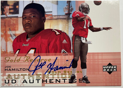 2000 UD GOLD RESERVE JOE HAMILTON ON CARD AUTO #JH TAMPA BAY BUCCANEERS ...