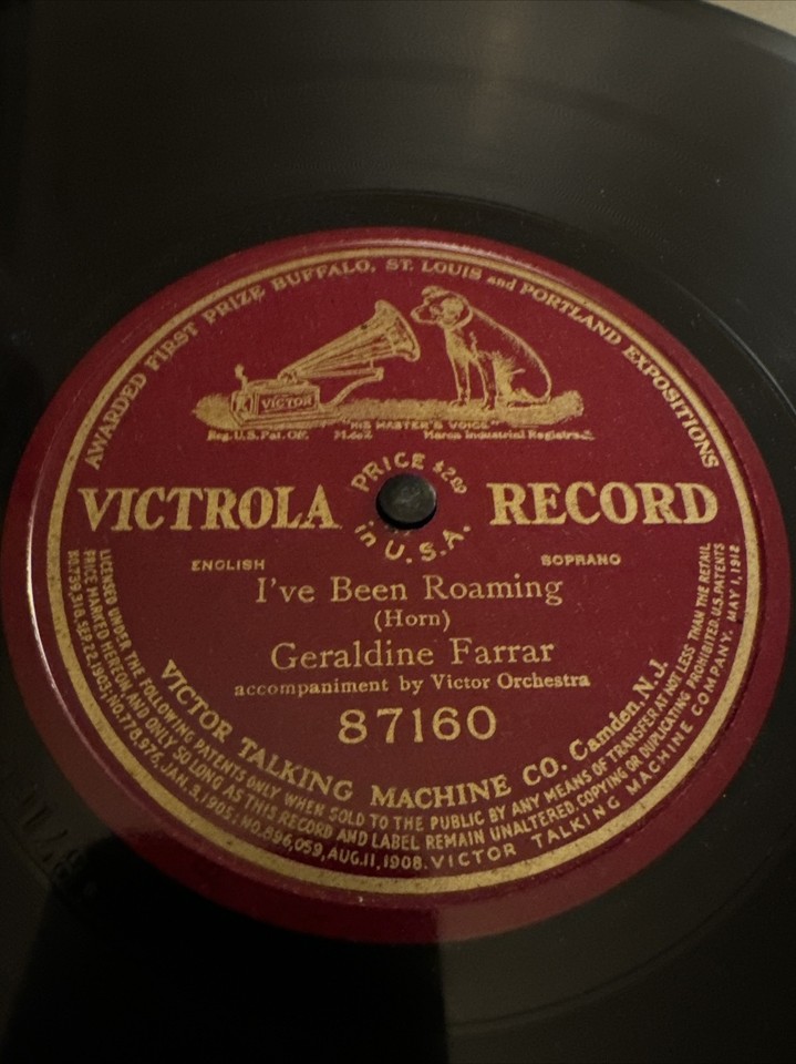 Victrola 78 RPM Geraldine Farrar - I’ve Been Roaming 87180 E+ | eBay