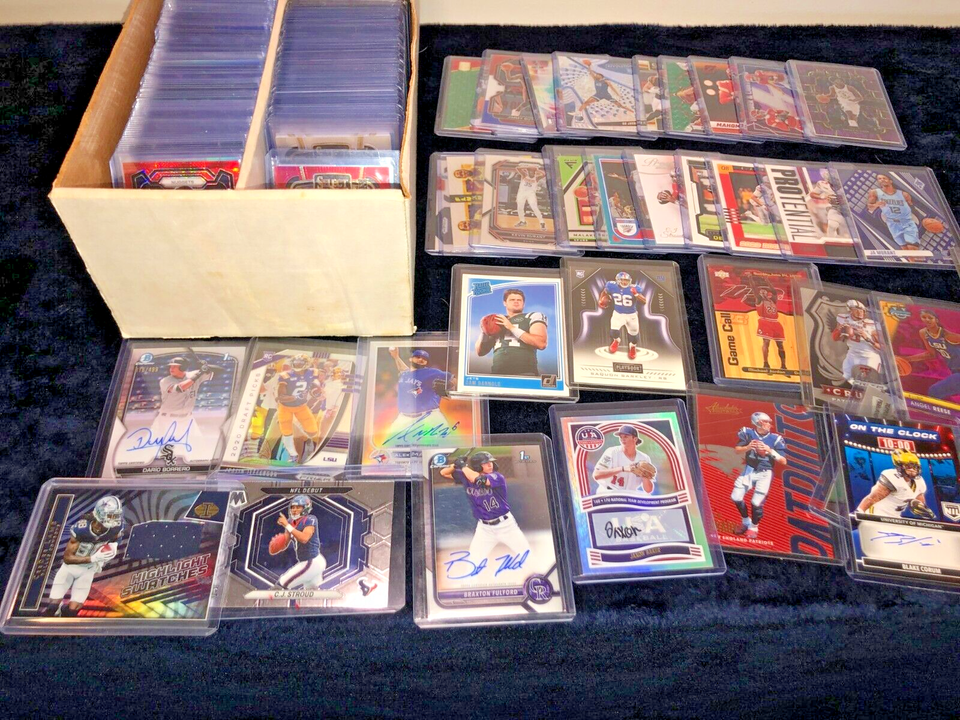 HUGE ROOKIE PATCH AUTO PRIZM 1/1 PSA 10 RC 400+ SPORTS CARD COLLECTION ...