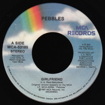 Pebbles Girlfriend 7", Single 1987 New Jack Swing, Synth-pop (VG+ ...