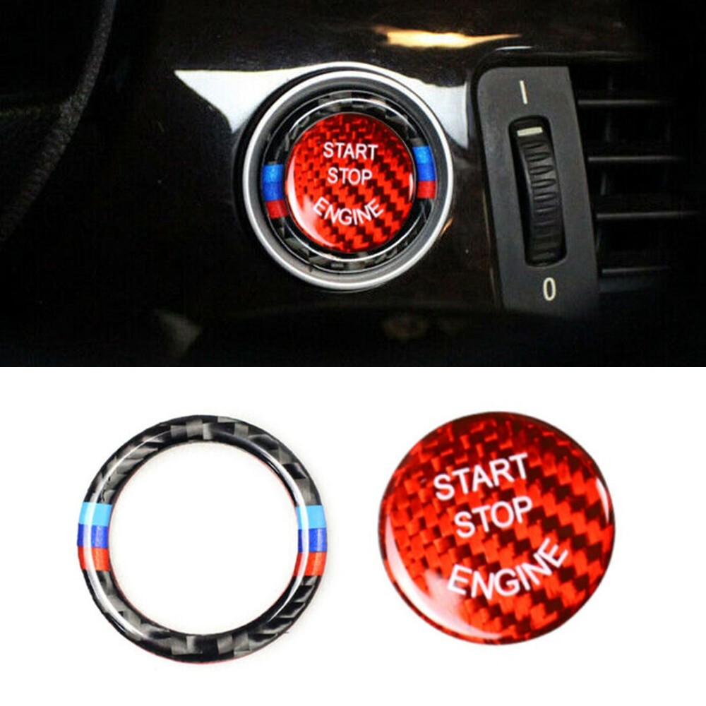 High Quality Carbon Fiber Start Stop Button Cover for BMW E90 E87 E60 ...