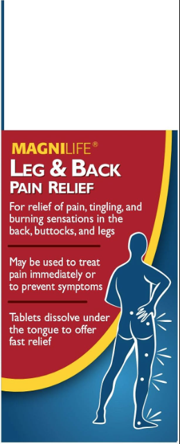 MagniLife Leg & Back Pain Relief, Fast-Acting Pain Relief - 125 Tablets ...