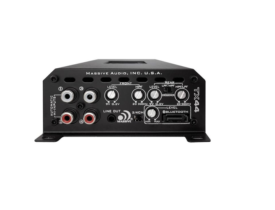 MASSIVE AUDIO TX44 960 Watts 4-Channel Bluetooth Ready Car Motorcycle ...