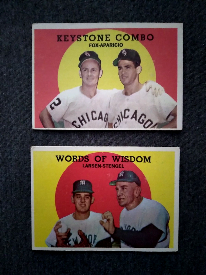 1957 1959 Topps Fox Ashburn Aparicio Bell Pierce Stengel Giles Baseball ...