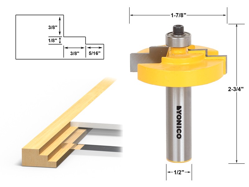 3 Bit Picture Frame Router Bit Set - 1/2" Shank - Yonico 18322 | eBay