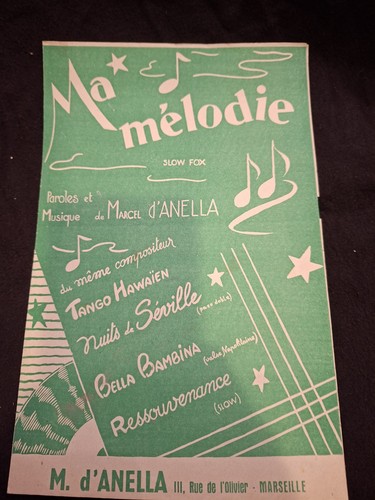 Marcel D'Anella Sheet Music My Melody | eBay UK