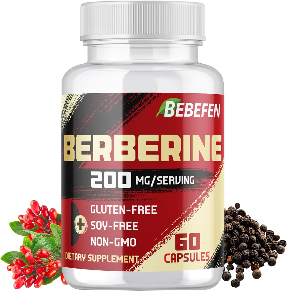 Berberine Hcl Supplement - Non-Gmo and Gluten-Free Formula - 60 ...