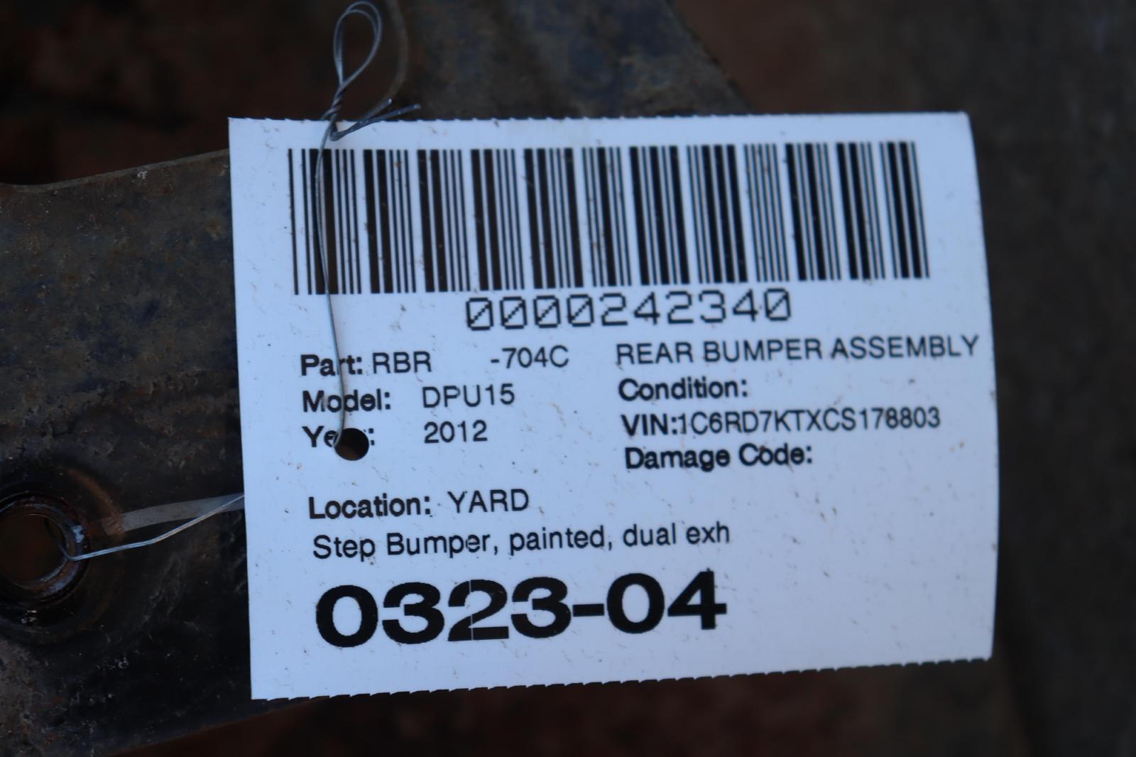 2009-2012 Dodge RAM 1500 Chrome Dual Exhaust Bumper OEM MOPAR ...