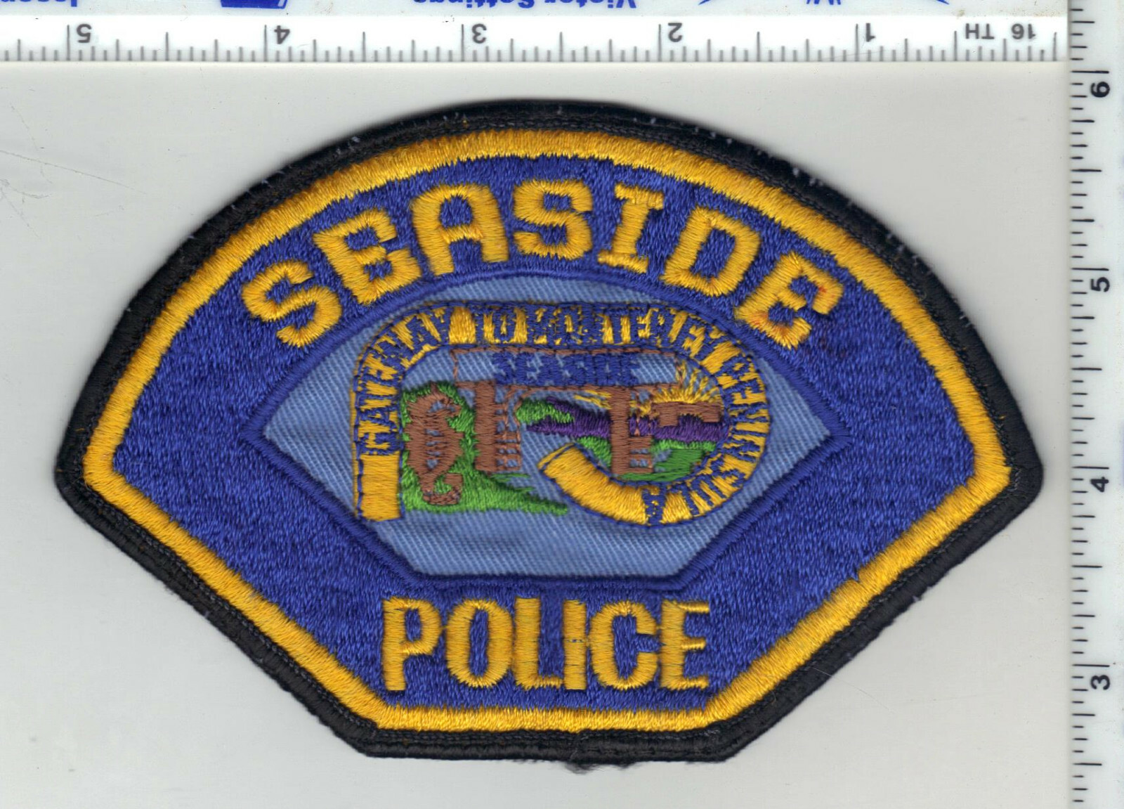 Seaside Police (California) 2nd Issue Uniform Take-Off Shoulder Patch ...