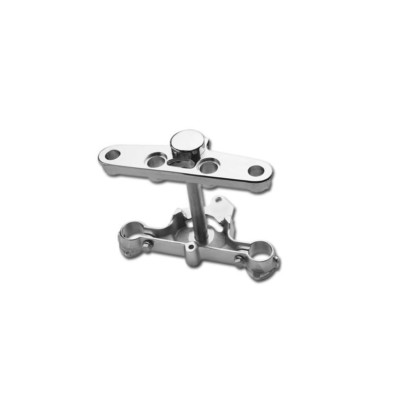 HARLEY CHROME FORK TRIPLE TREE SET UPER & LOWER FXST* SOFTAIL 1984-99 ...