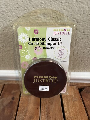 JustRite “Harmony Classic Circle Stamper III” Wood Stamp 3-1/4 ...
