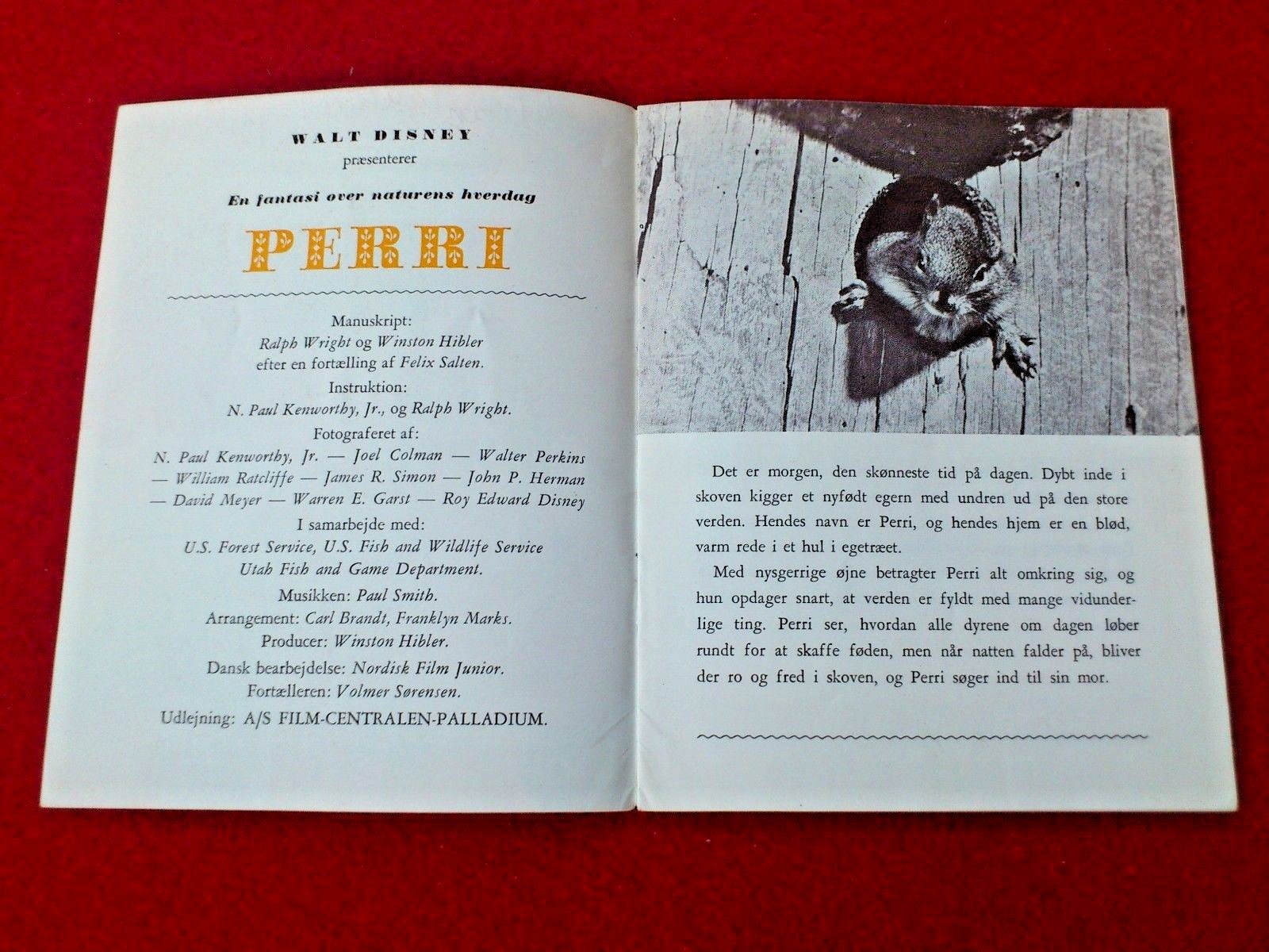 Danish movie program." Perri" A Walt Disney film about a squirrel.1957 ...
